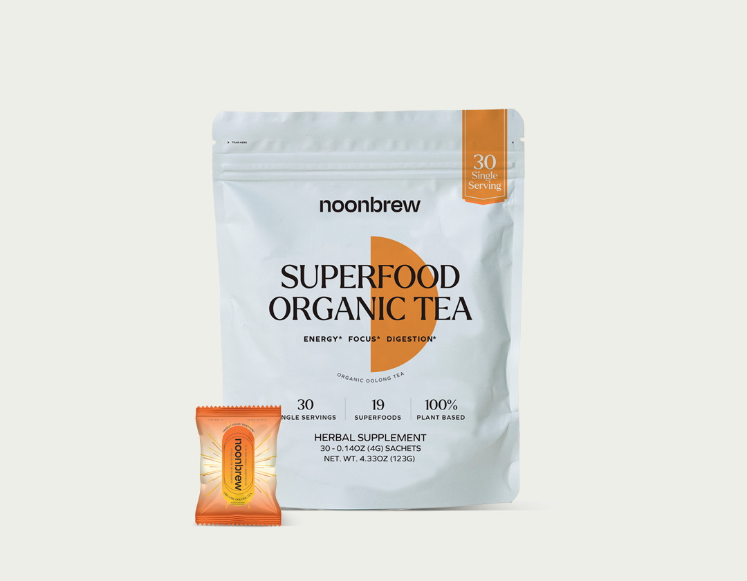 NoonBrew Superfood Organic Tea - 30 Single Sachets | Juneau Natural
