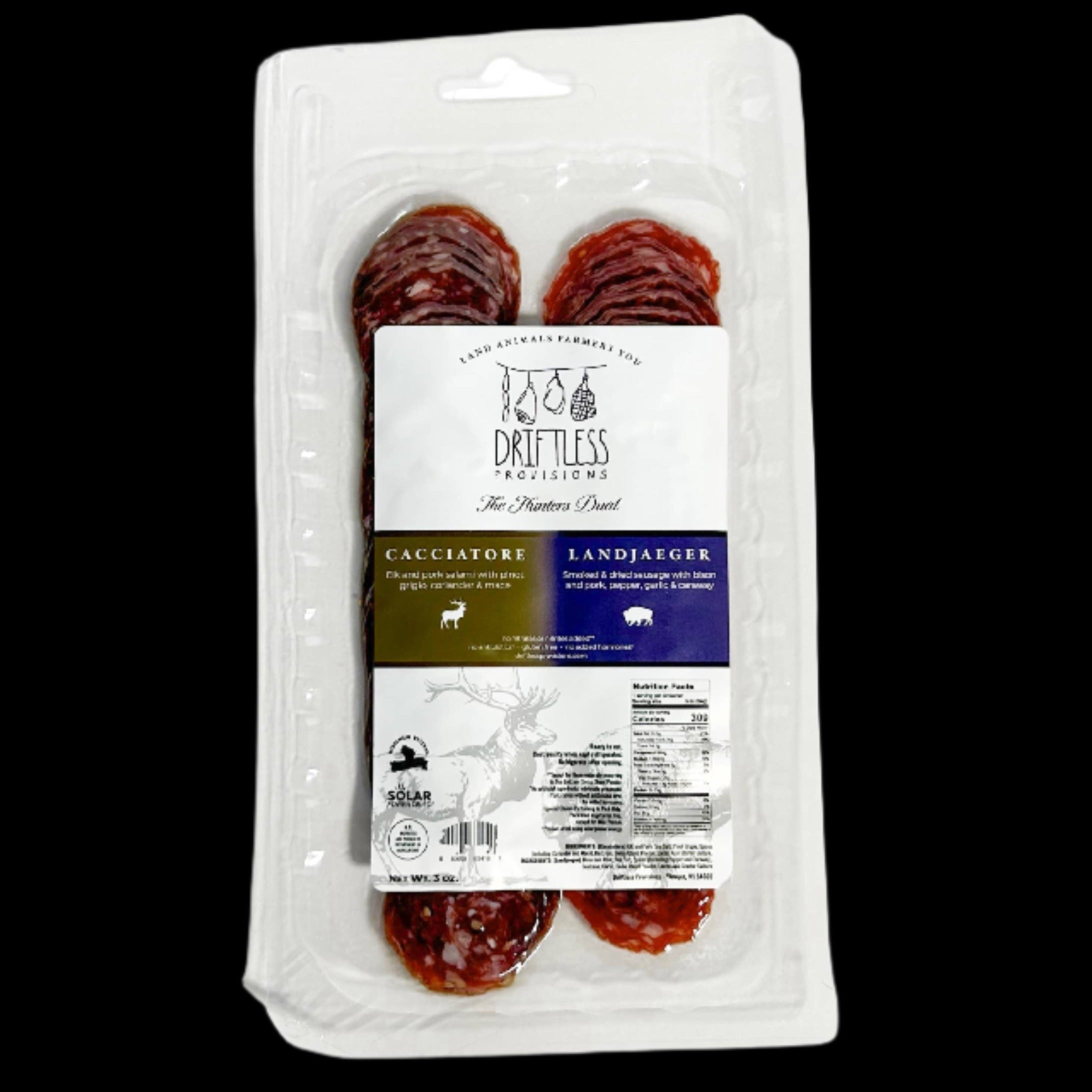 Pre-Sliced Salami - Hunter's Dual - 3 OZ | Juneau Natural
