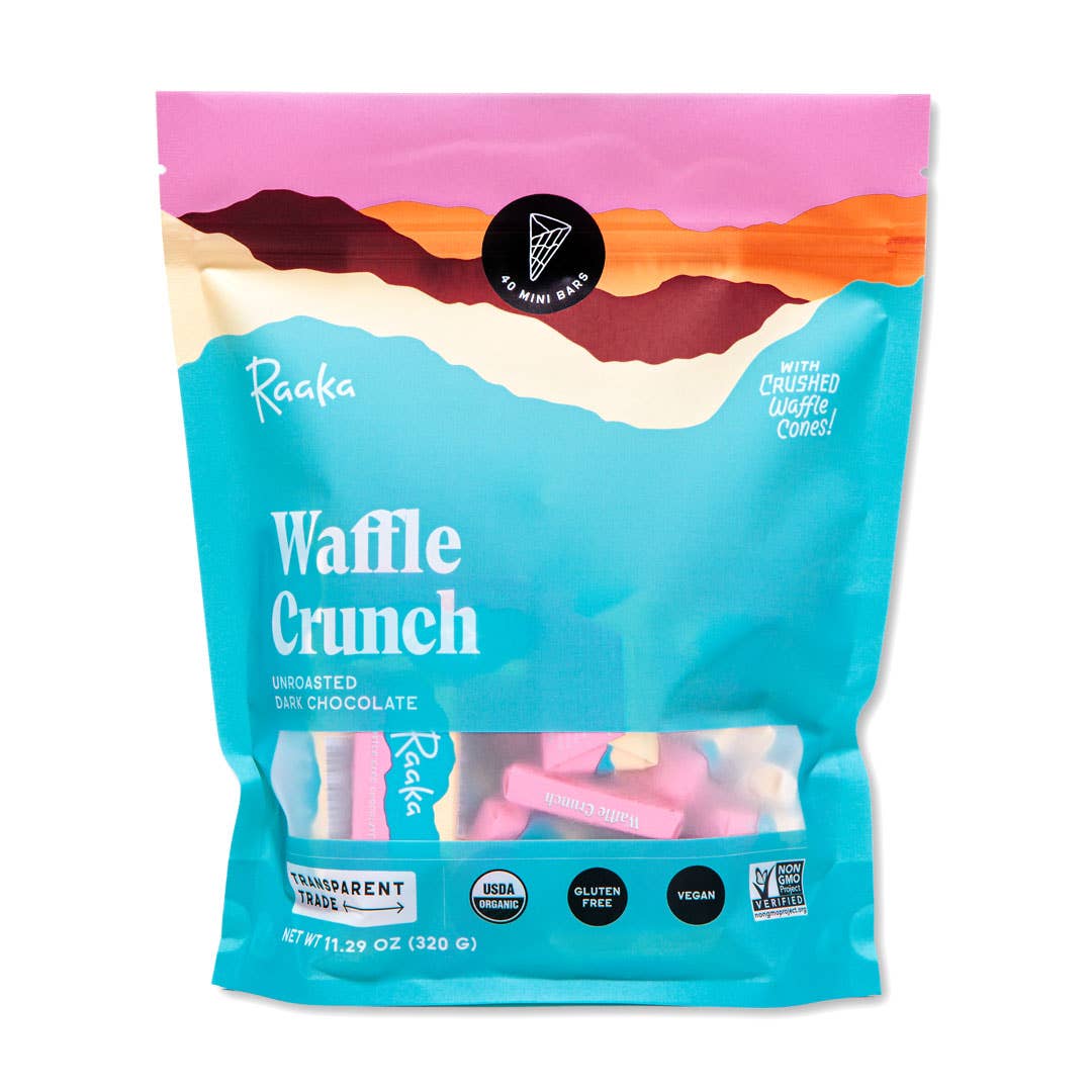 61% Waffle Crunch Mini Chocolate Bars (40ct bag) | Juneau Natural
