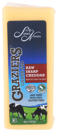 Raw Sharp Cheddar Cheese - 8 OZ | Juneau Natural