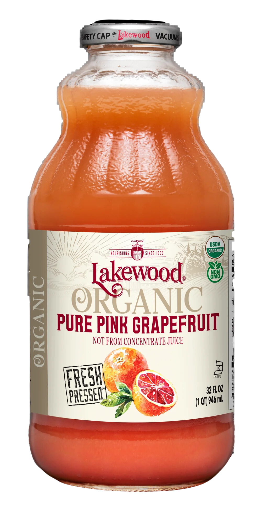 Organic Pure Pink Grapefruit Juice - 32 FO | Juneau Natural