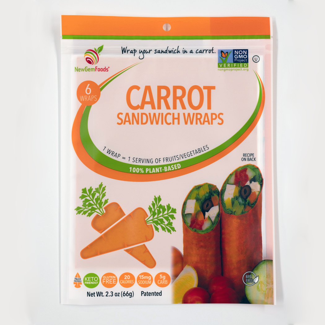 Carrot - 6pk Sandwich Wraps | Juneau Natural